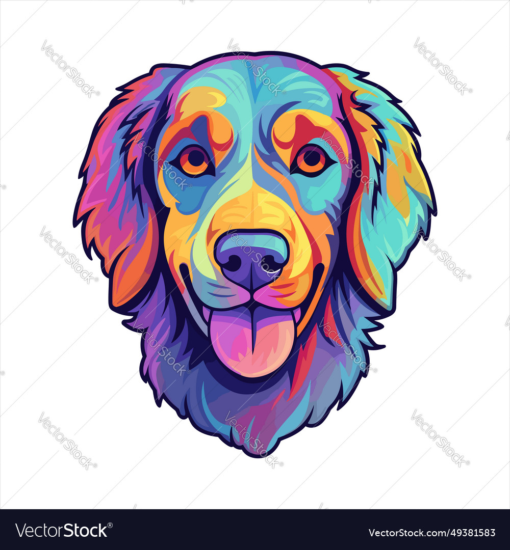 Formosan mountain dog breed colorful cartoon Vector Image Formosan mountain dog breed colorful cartoon Vector Image