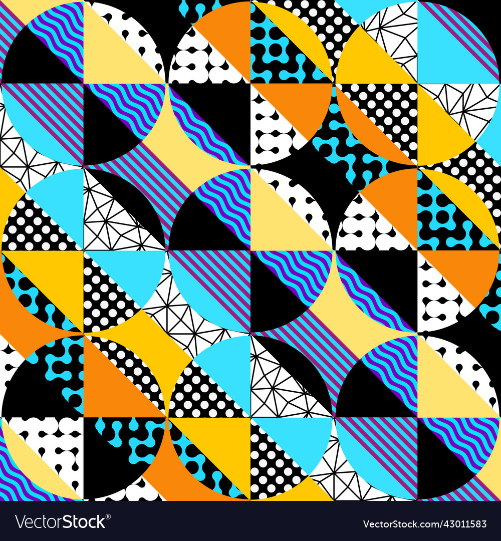 Geometric abstract pattern intersection style Vector Image