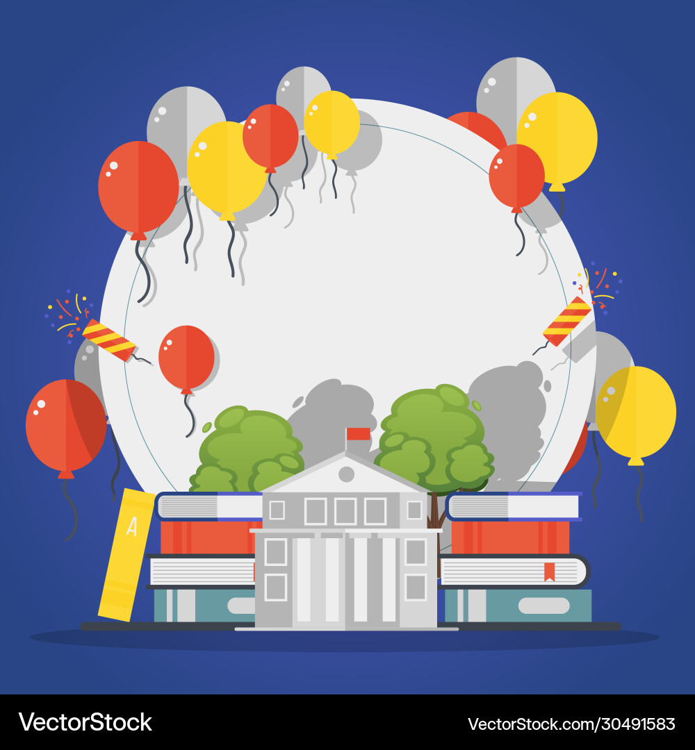High school graduation party celebration Vector Image
