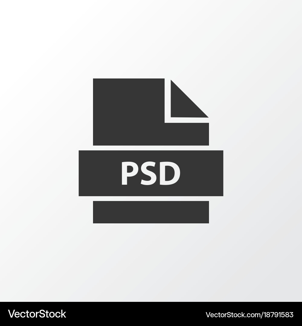 Psd icon symbol premium quality isolated Vector Image