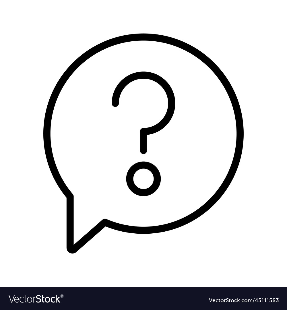 Question support icon Royalty Free Vector Image Question support icon Royalty Free Vector Image