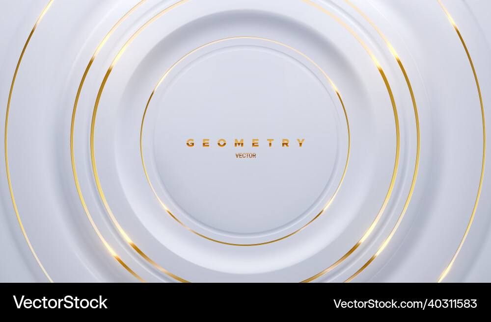 White circular backdrop with golden radial stripes