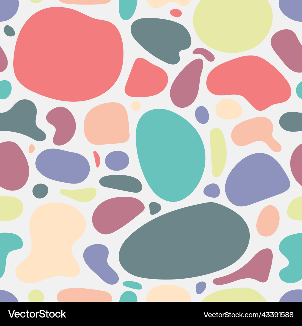 Abstract organic random shapes pebble stone Vector Image