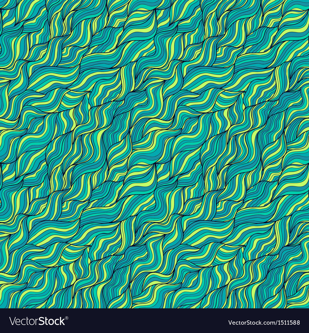 Abstract wavy seamless pattern with colorful Vector Image