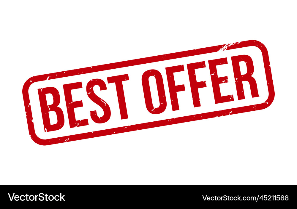 Best offer rubber stamp seal Royalty Free Vector Image