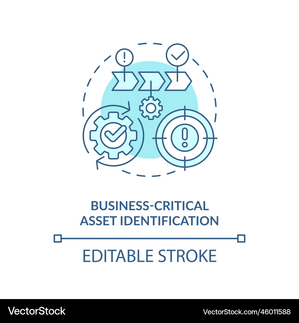 Business-critical asset identification blue Vector Image