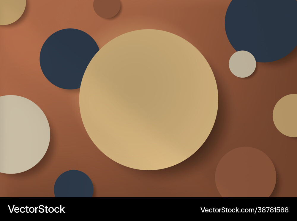 Colorful round paper cut with drop shadow Vector Image