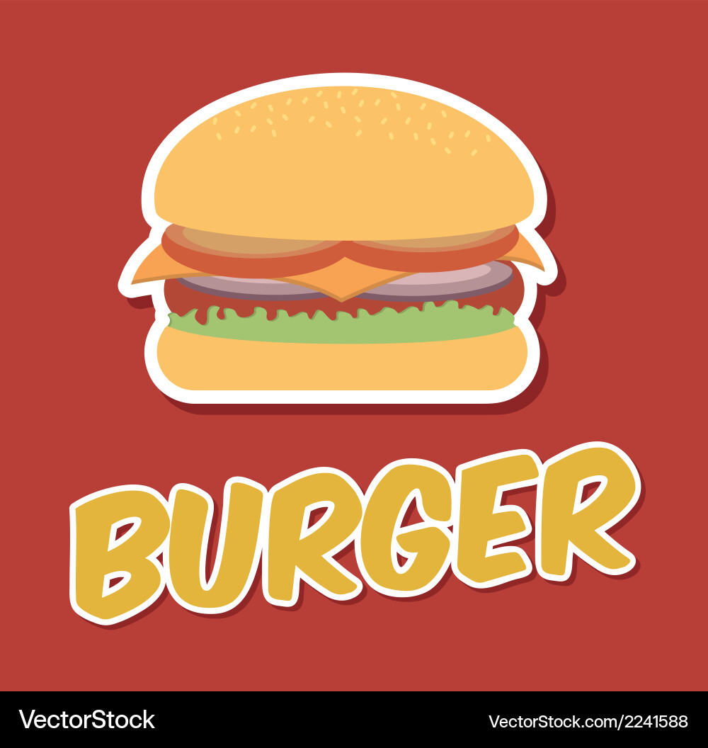 Fast food design over red background Royalty Free Vector