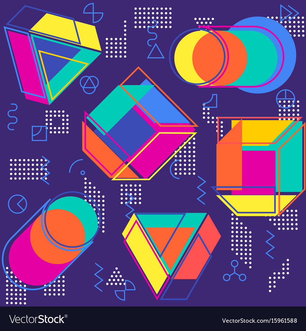 Geometric abstract seamless pattern simple motif Vector Image