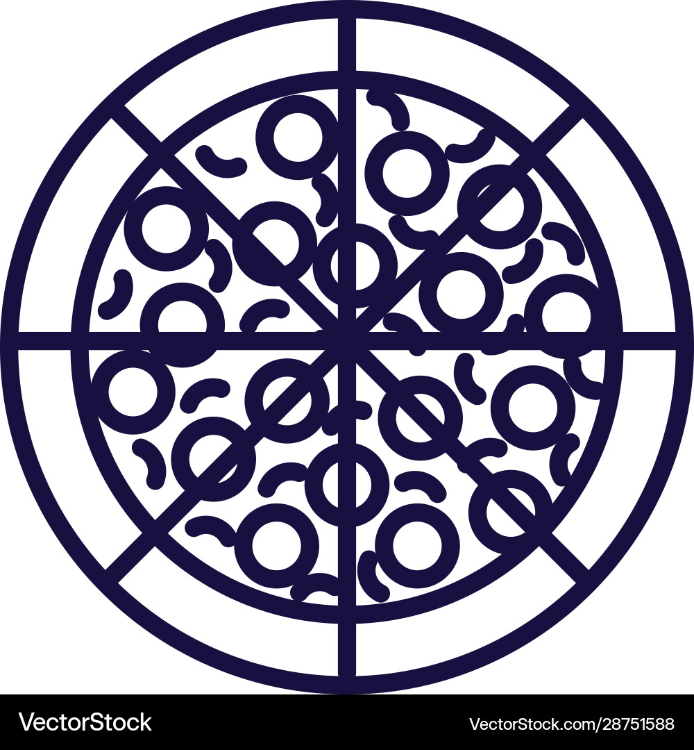 Isolated pizza food design Royalty Free Vector Image