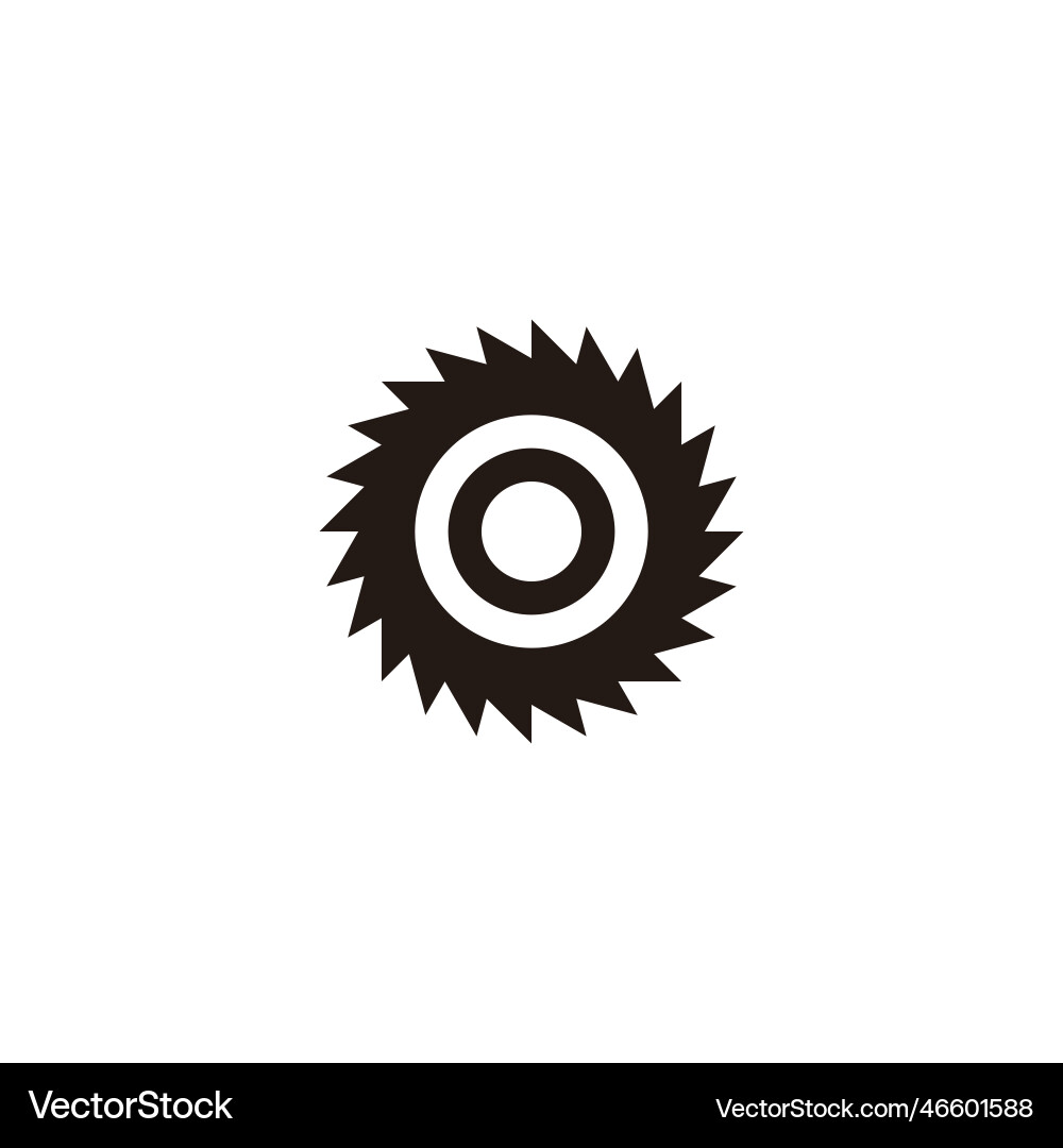 Letter o machine tool geometric symbol simple logo