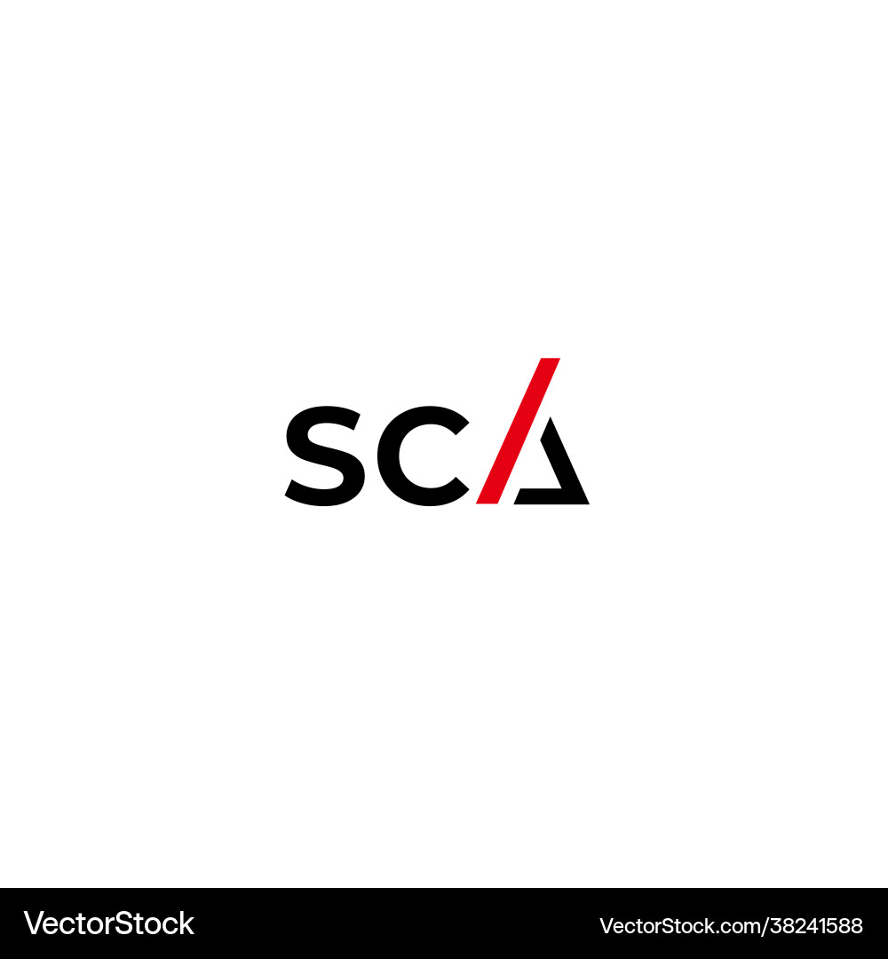 Logo with initials sca modern and luxurious 1 Vector Image