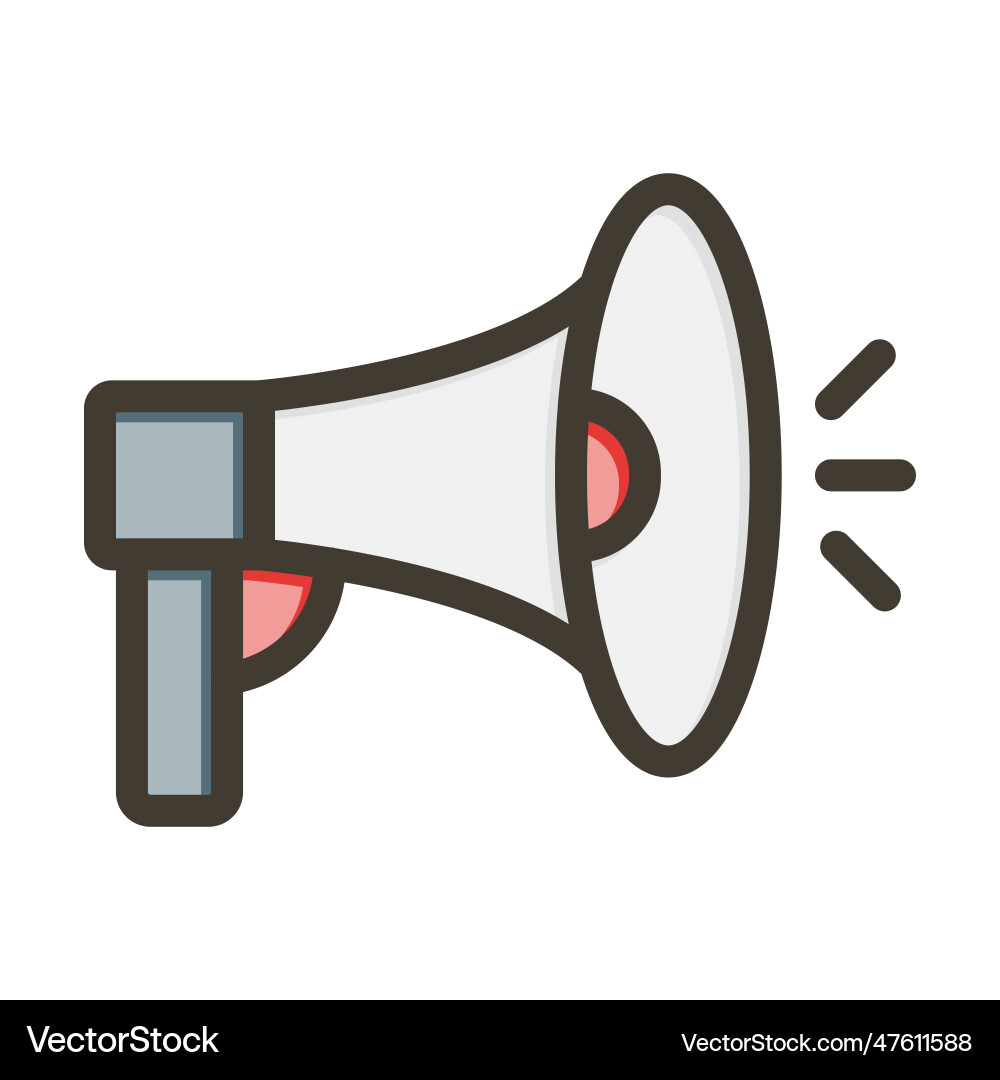 Raise awareness thick line filled colors Vector Image