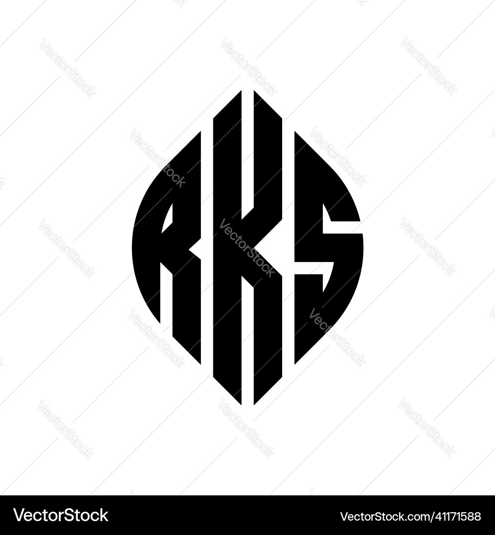 Rks circle letter logo design Royalty Free Vector Image