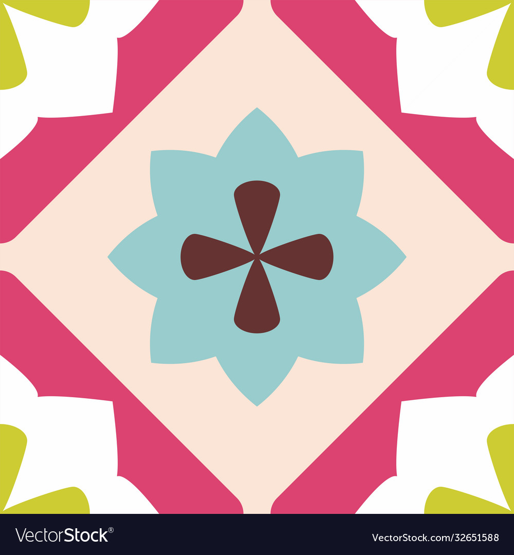 Tile decorative floor tiles pattern Royalty Free Vector