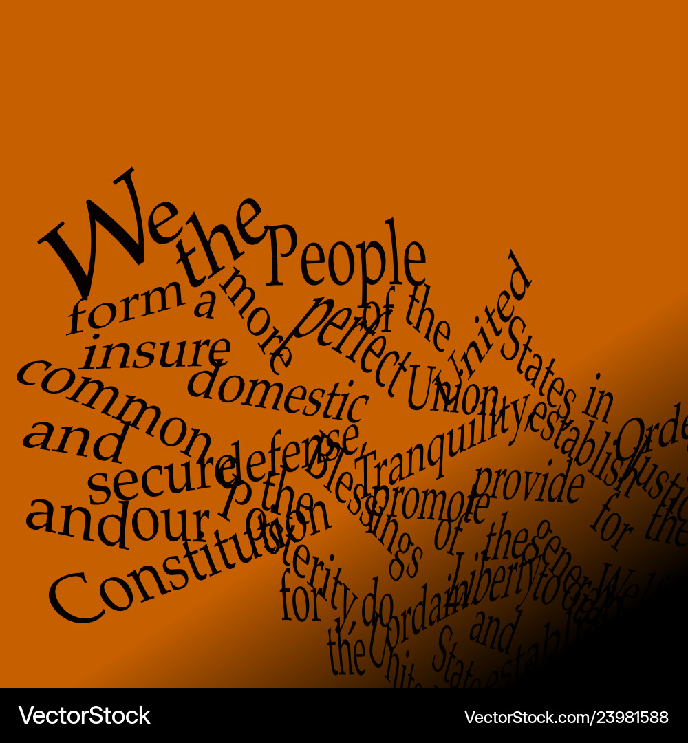 United states constitution is violated Royalty Free Vector