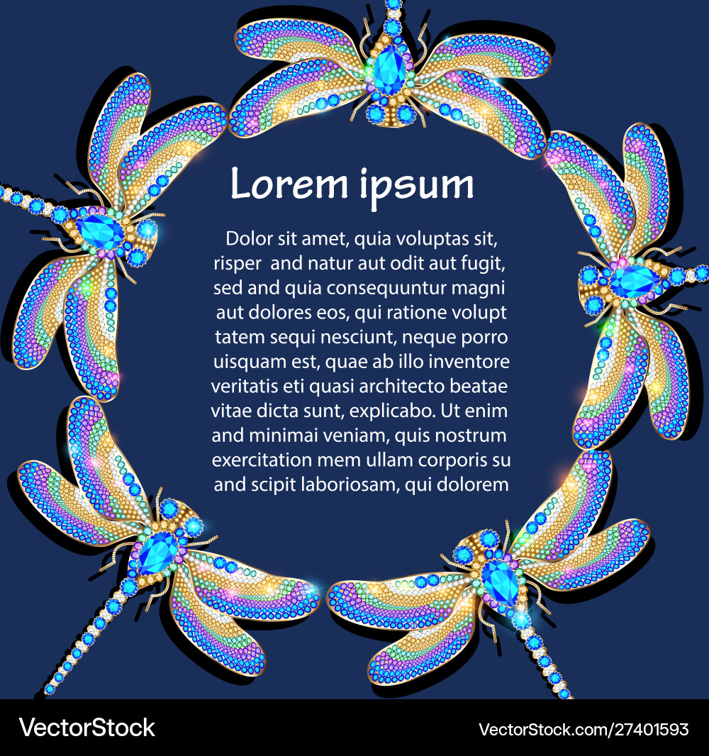 A magical background frame with shiny jewelry Vector Image