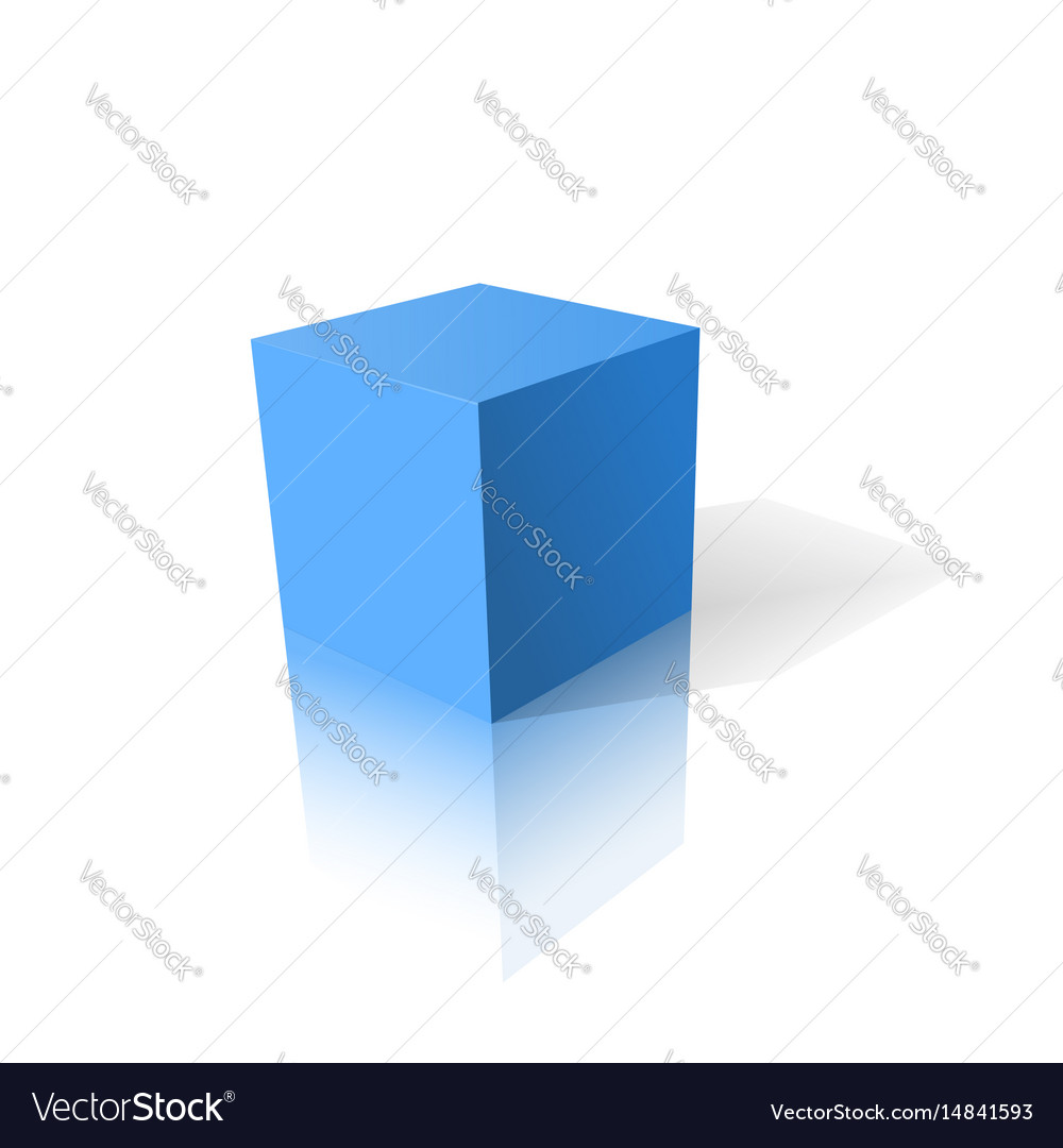Blue cube 3d Royalty Free Vector Image - VectorStock