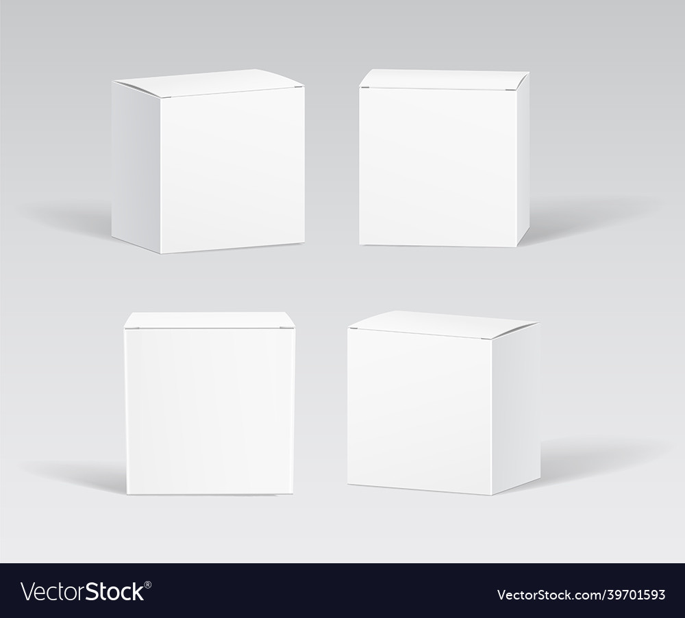Box packaging mockups Royalty Free Vector Image