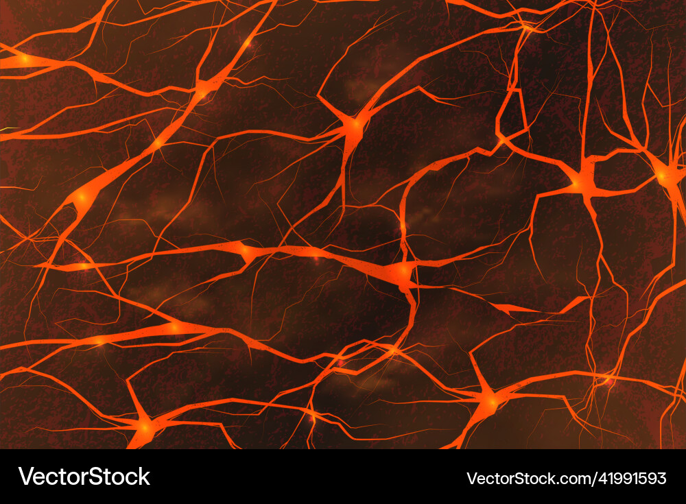 Burning magma or lava from a volcano abstract Vector Image