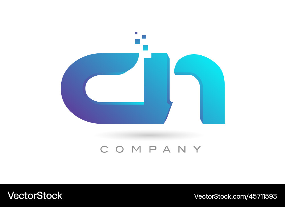 Cn alphabet letter logo icon combination design Vector Image
