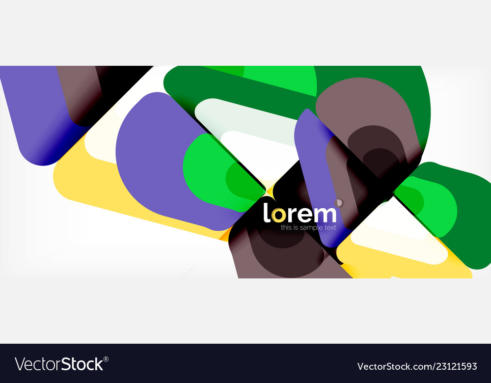 Colorful trendy geometric shapes background Vector Image