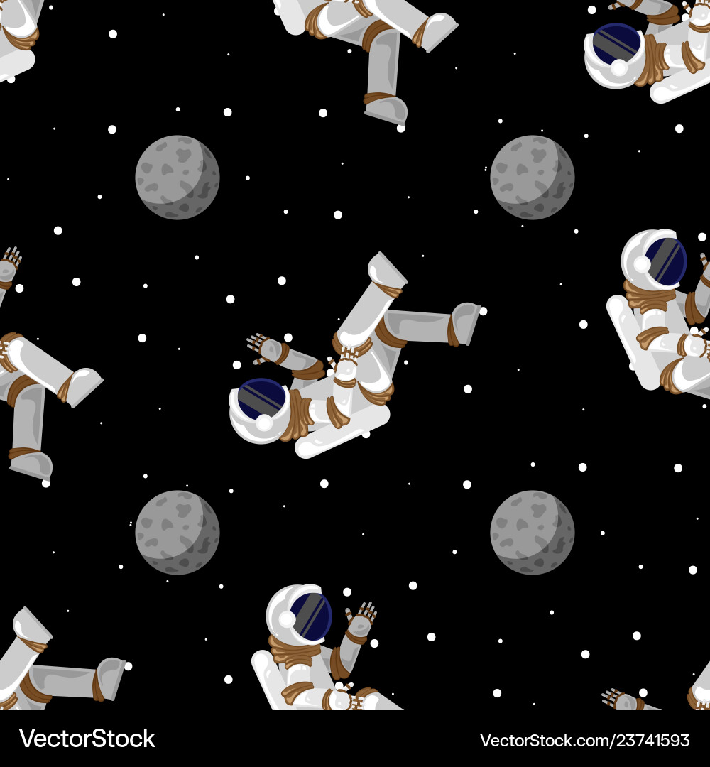 Cute funny cosmonaut astronaut spaceman Royalty Free Vector