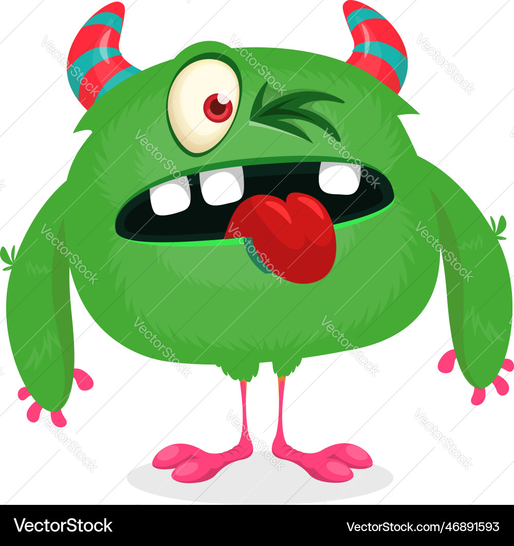 Funny cartoon monster Royalty Free Vector Image