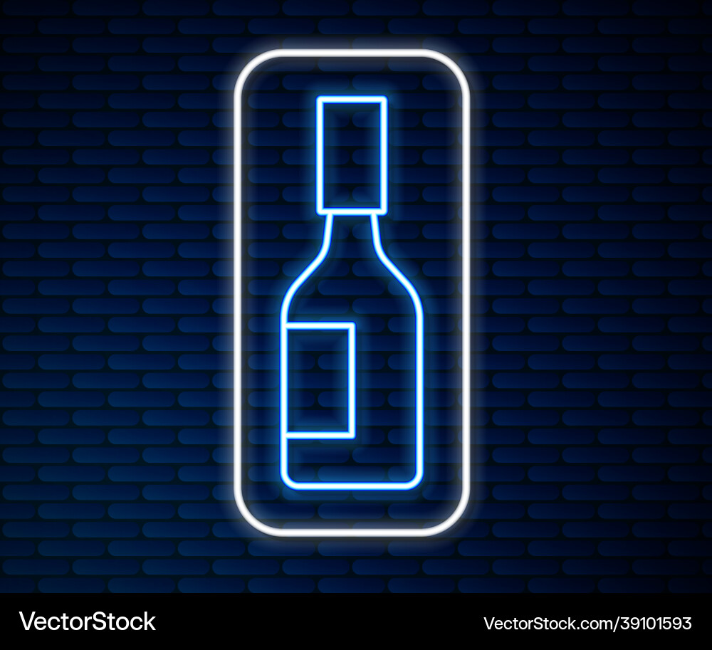 Glowing neon line tabasco sauce icon isolated Vector Image