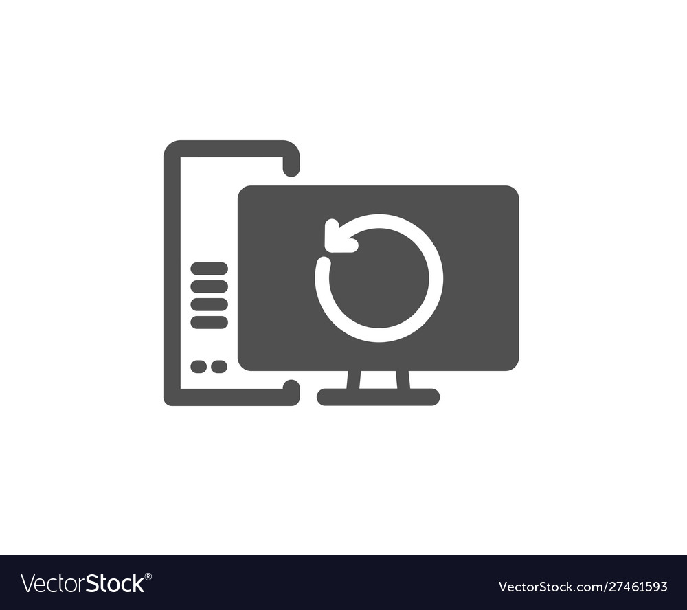 Recovery computer icon backup data sign restore Vector Image