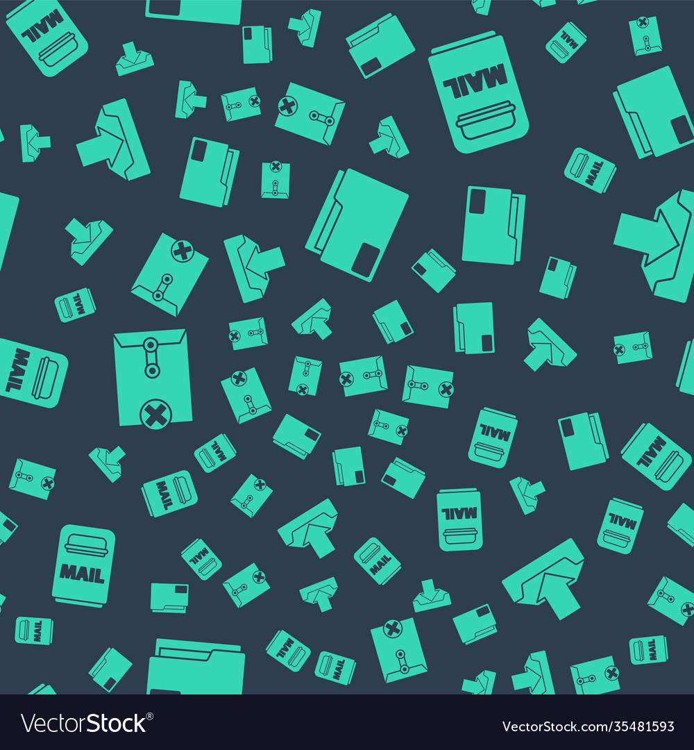 Set document folder mail box delete envelope Vector Image