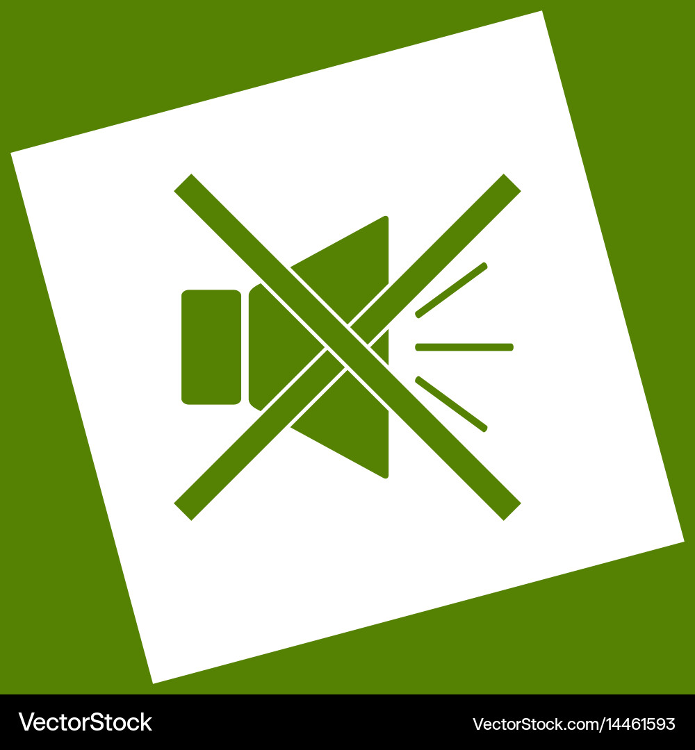 Sound sign with mute mark Royalty Free Vector Image