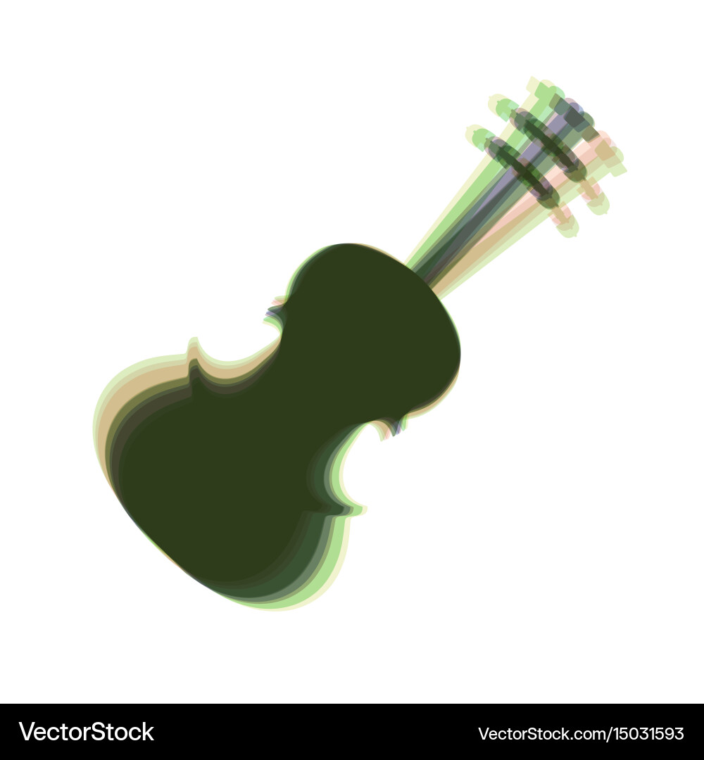 Violin sign colorful icon Royalty Free Vector Image