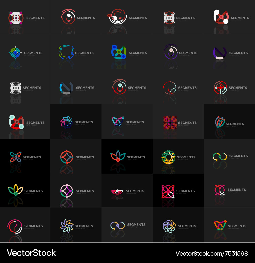 Abstract company logo collection set Royalty Free Vector