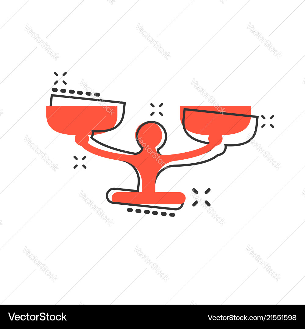 Cartoon scale weigher icon in comic style Vector Image