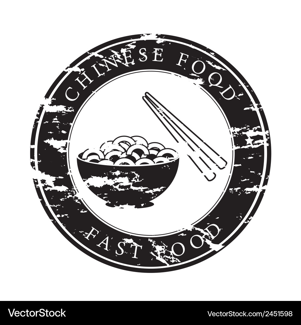 Chinese food over white background Royalty Free Vector Image