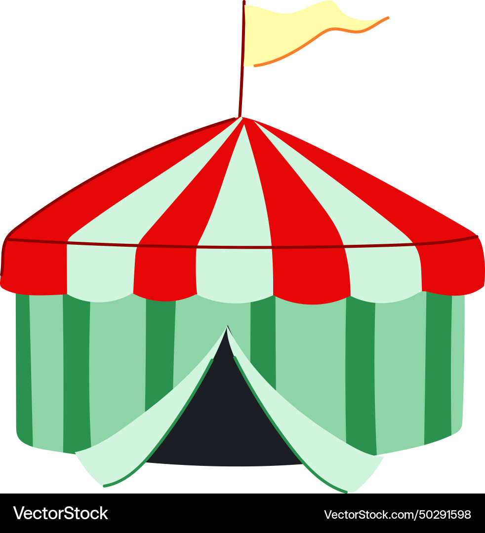 Event circus tent cartoon Royalty Free Vector Image