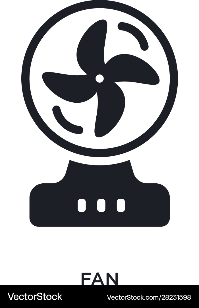 Fan isolated icon simple element from smart house Vector Image