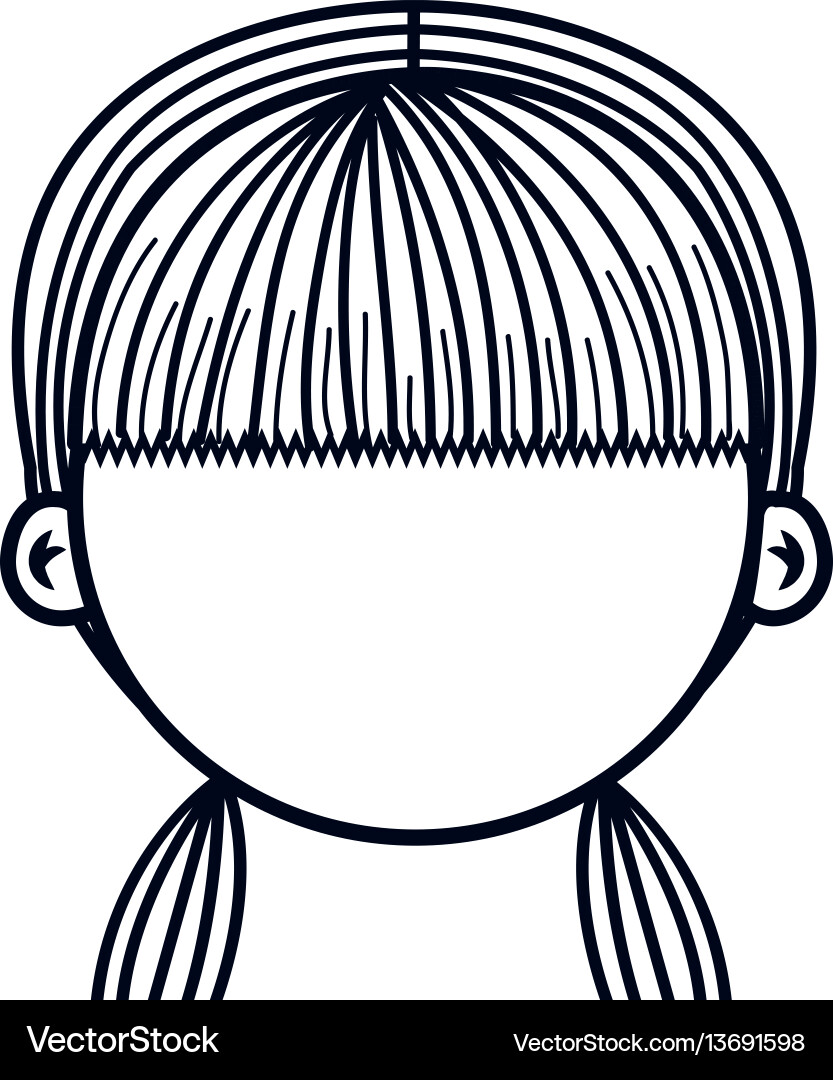 Girl face icon Royalty Free Vector Image - VectorStock