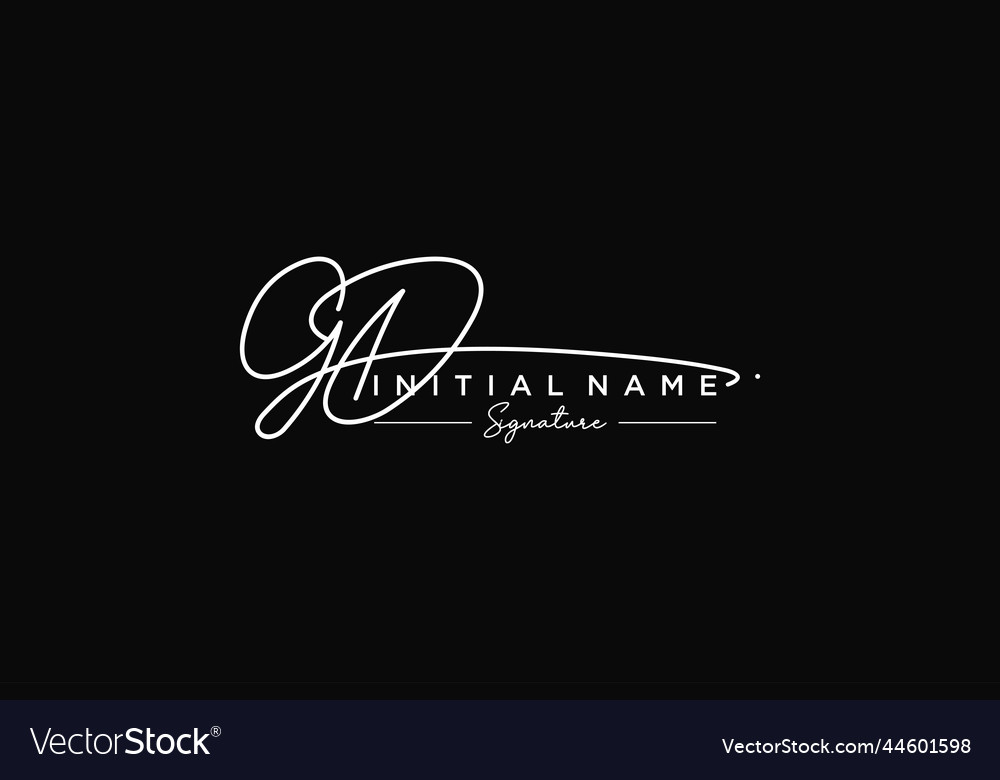 Initial gd signature logo template hand drawn Vector Image