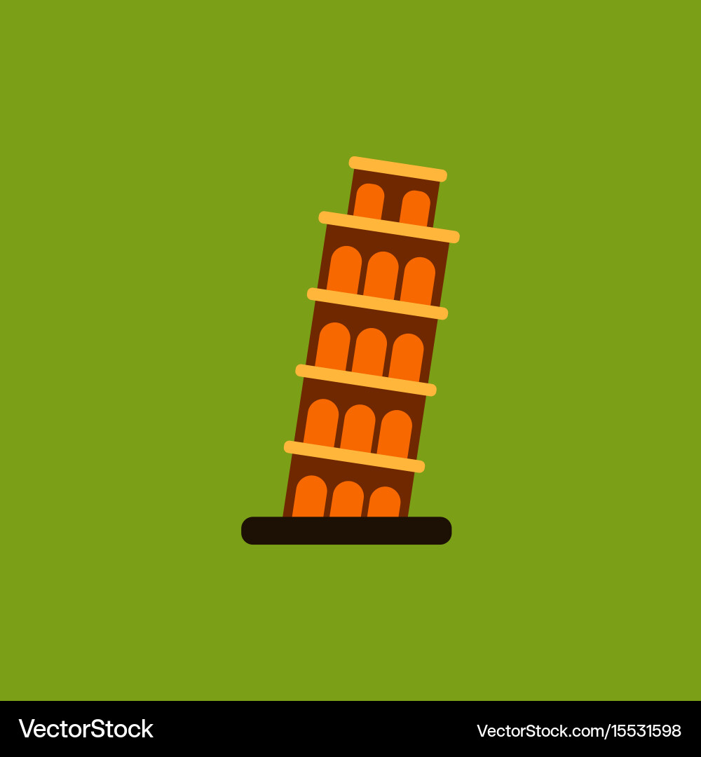 Leaning tower of pisa Royalty Free Vector Image