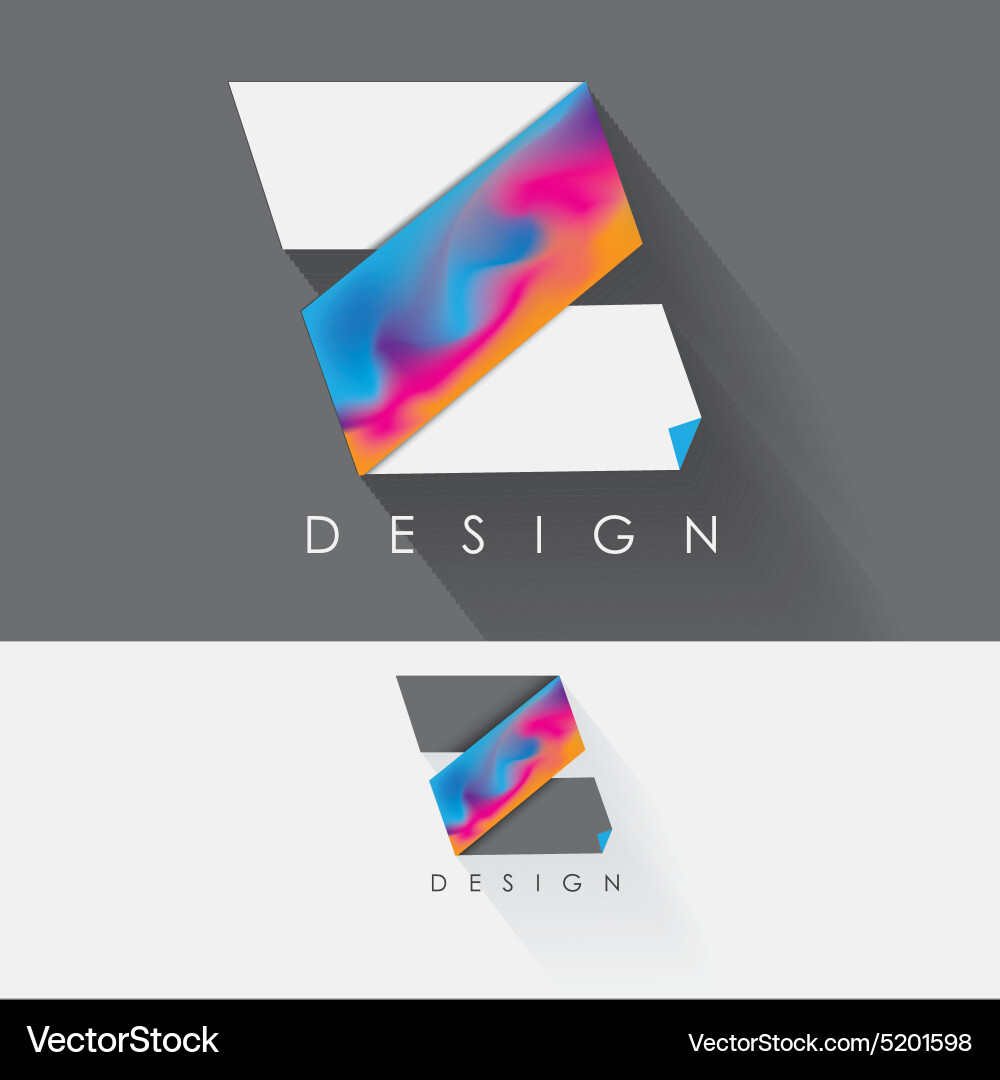 Letter z colorful design element for business Vector Image