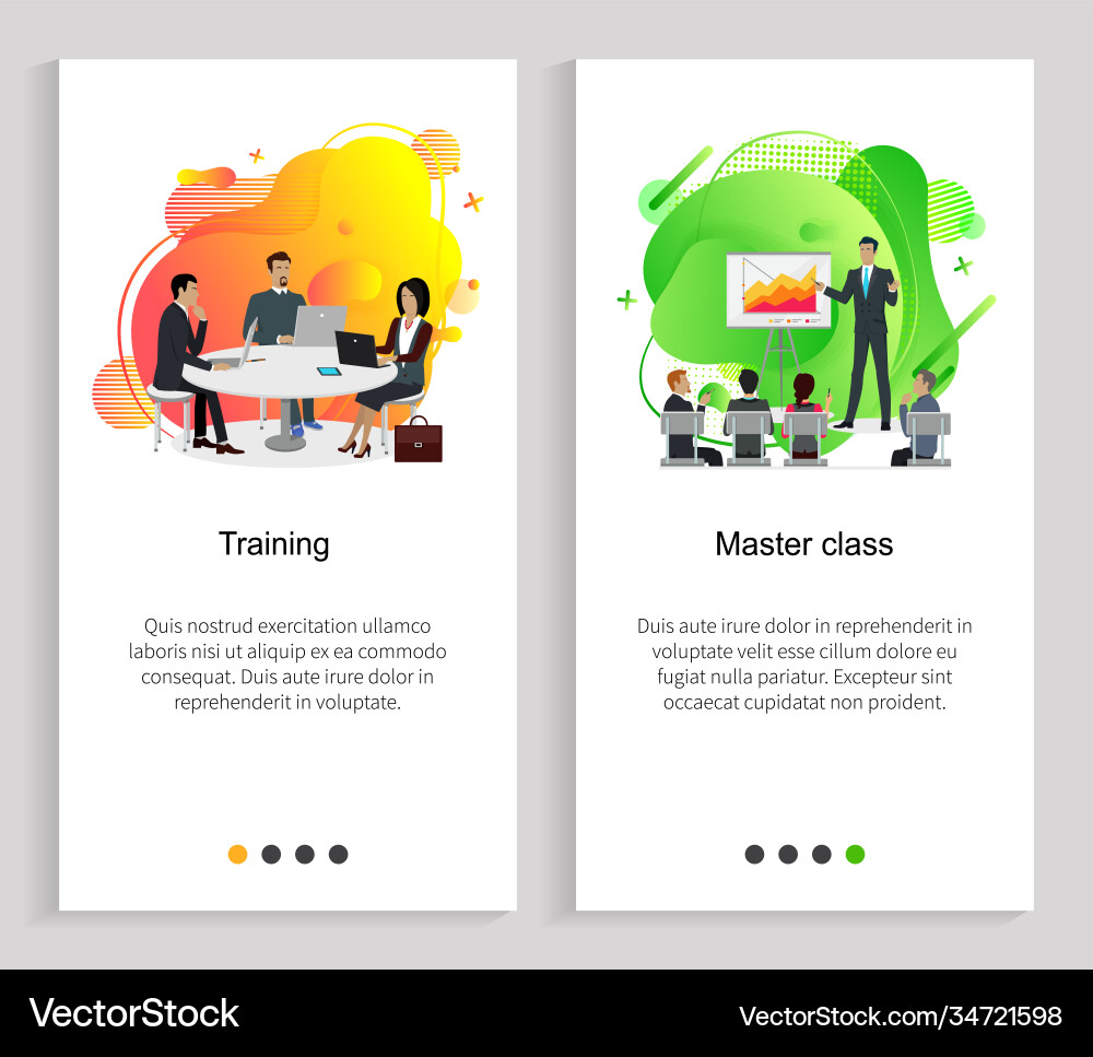 Master class and training company employees Vector Image