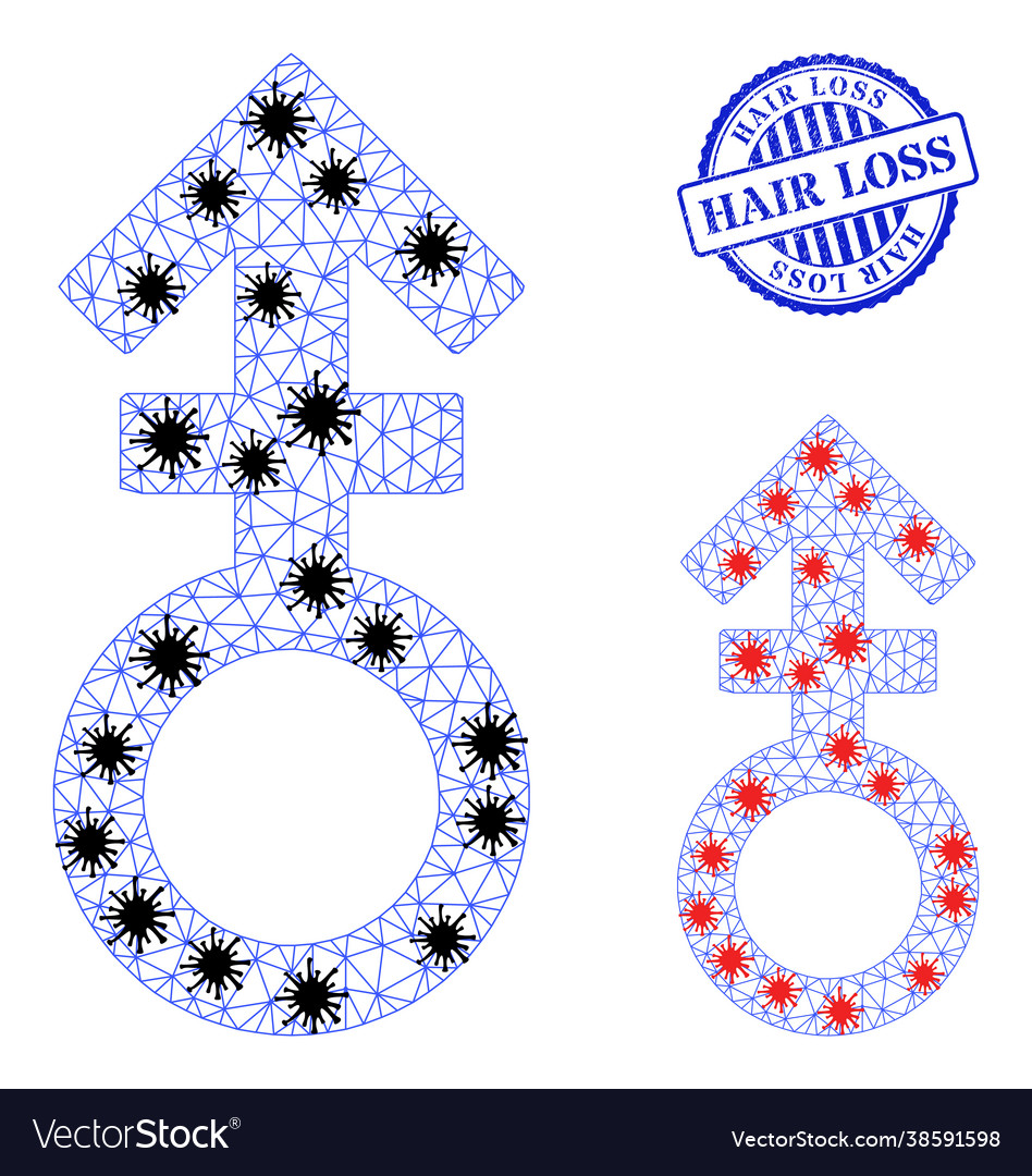 Polygonal mesh third gender symbol pictograms with Polygonal mesh third gender symbol pictograms with