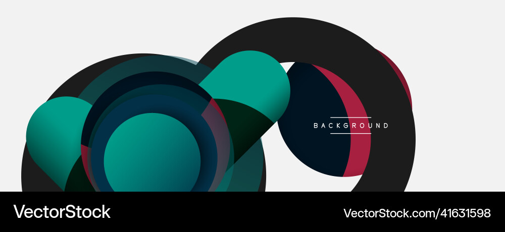Round shapes circles minimal geometric Royalty Free Vector