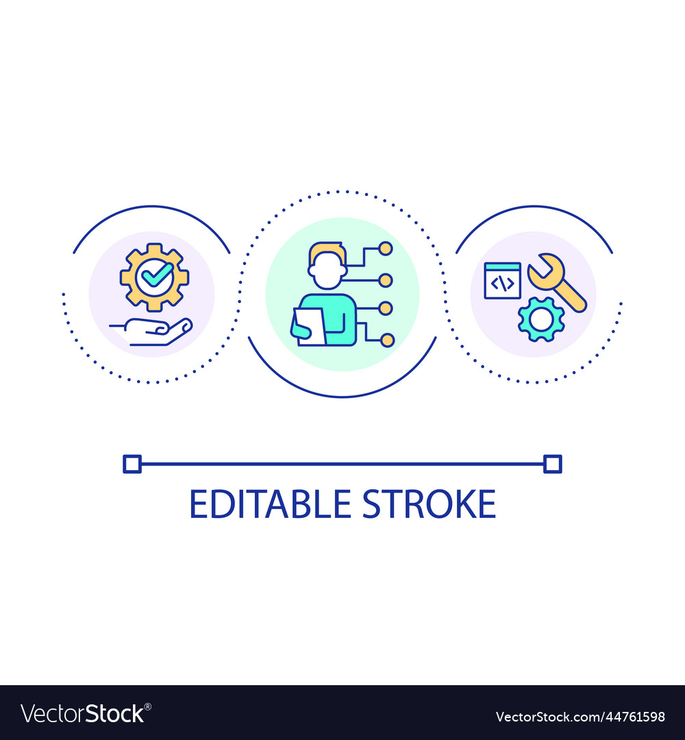 Software intermediary loop concept icon Royalty Free Vector