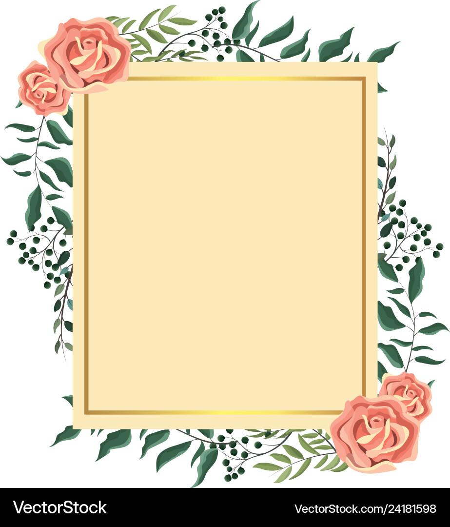 Spring floral frame Royalty Free Vector Image - VectorStock