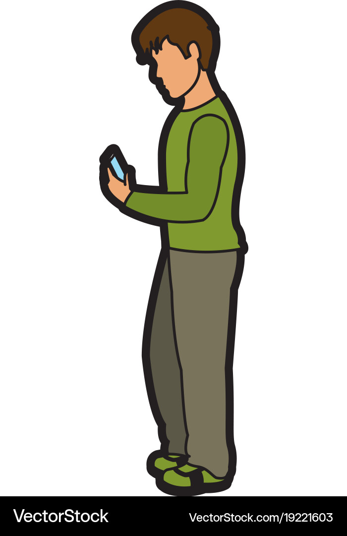 Boy with smartphone design Royalty Free Vector Image