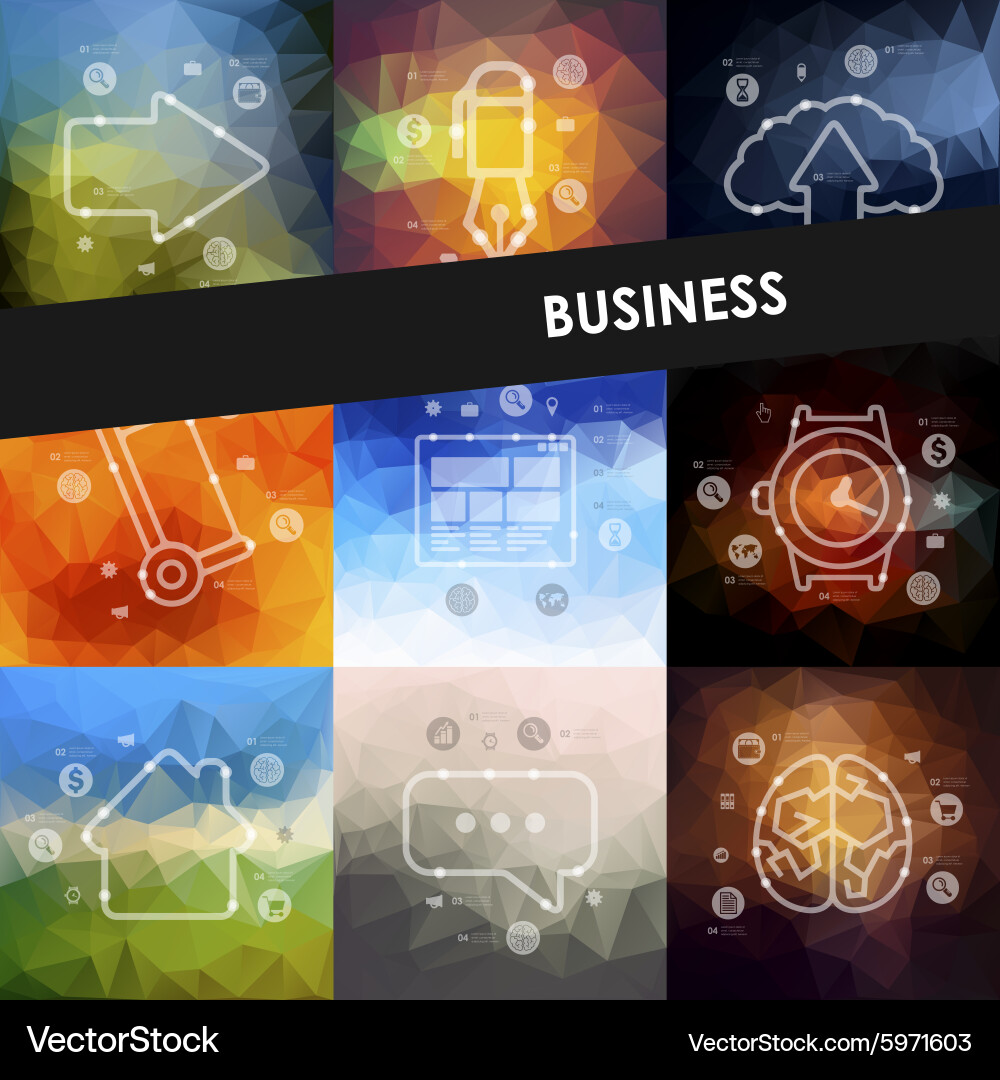 Business timeline infographics with blurred Vector Image
