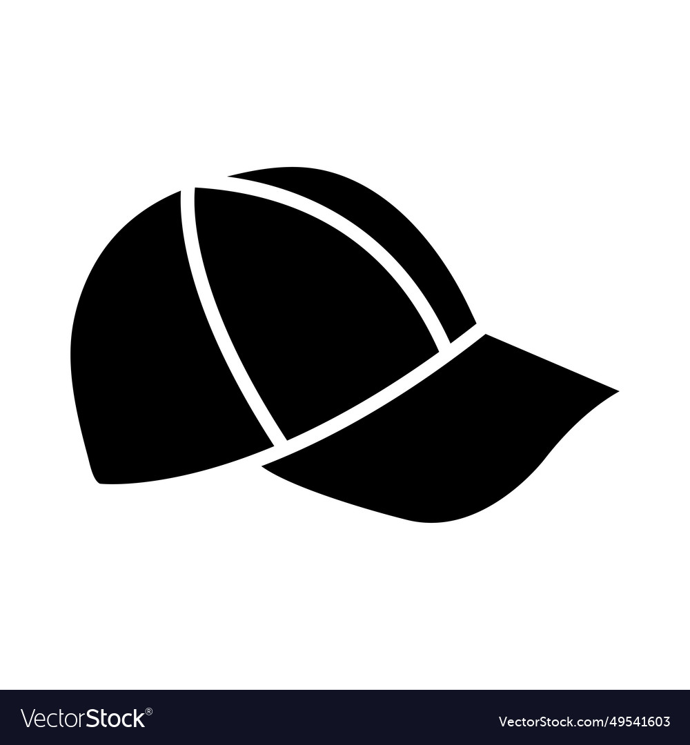 Cap glyph icon for personal and commercial use Vector Image